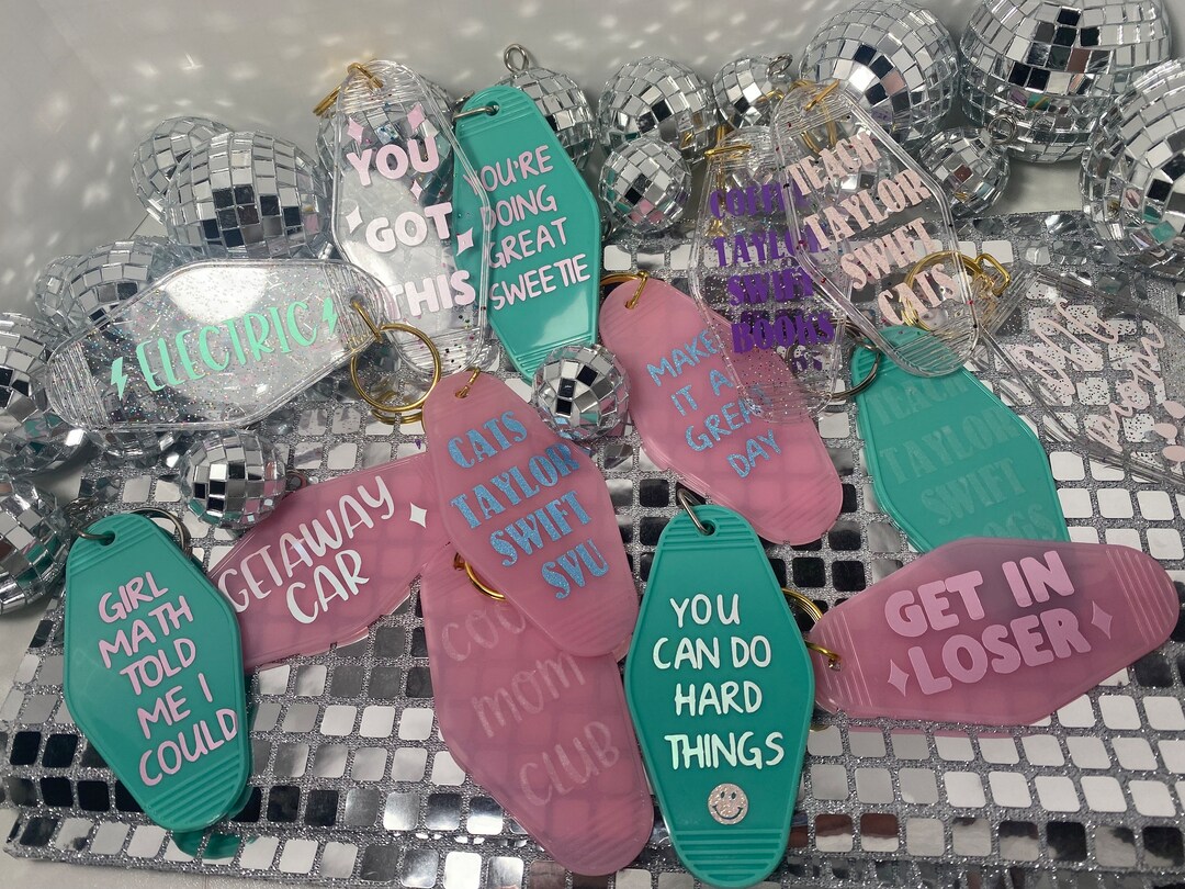 Motel Keychains, Vintage Keychain, Custom Keychain, Bachorlette ...