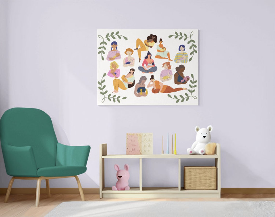 Moms and Babies Breastfeeding - Celebrate Breastfeeding - New Mom Gift ...
