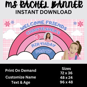 Ms Rachel Birthday Party Bundle | Miss Rachel Party Pack | Rachel Party ...