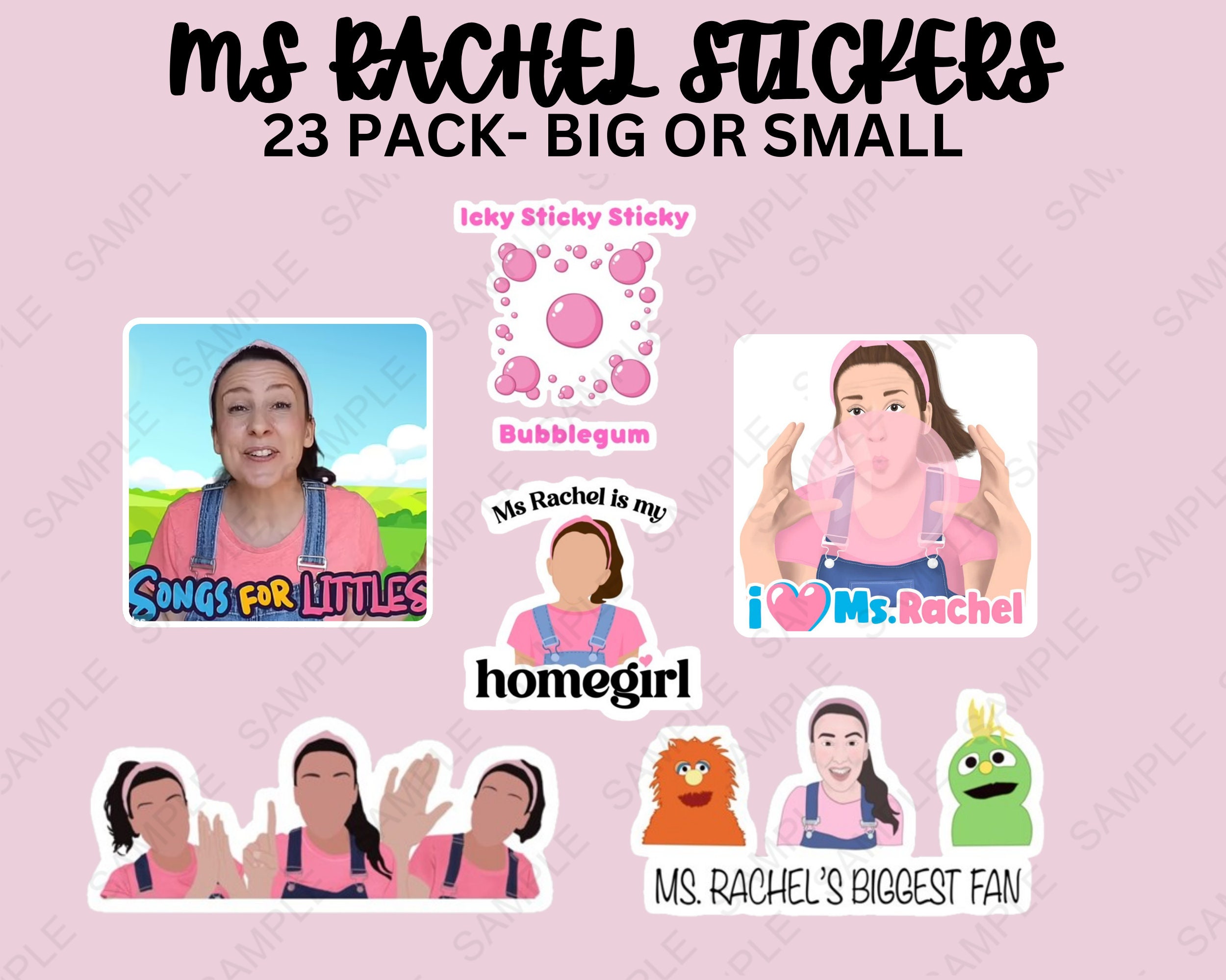Ms Rachel Stickers | Songs for Littles Print on Demand | Miss Rachel ...
