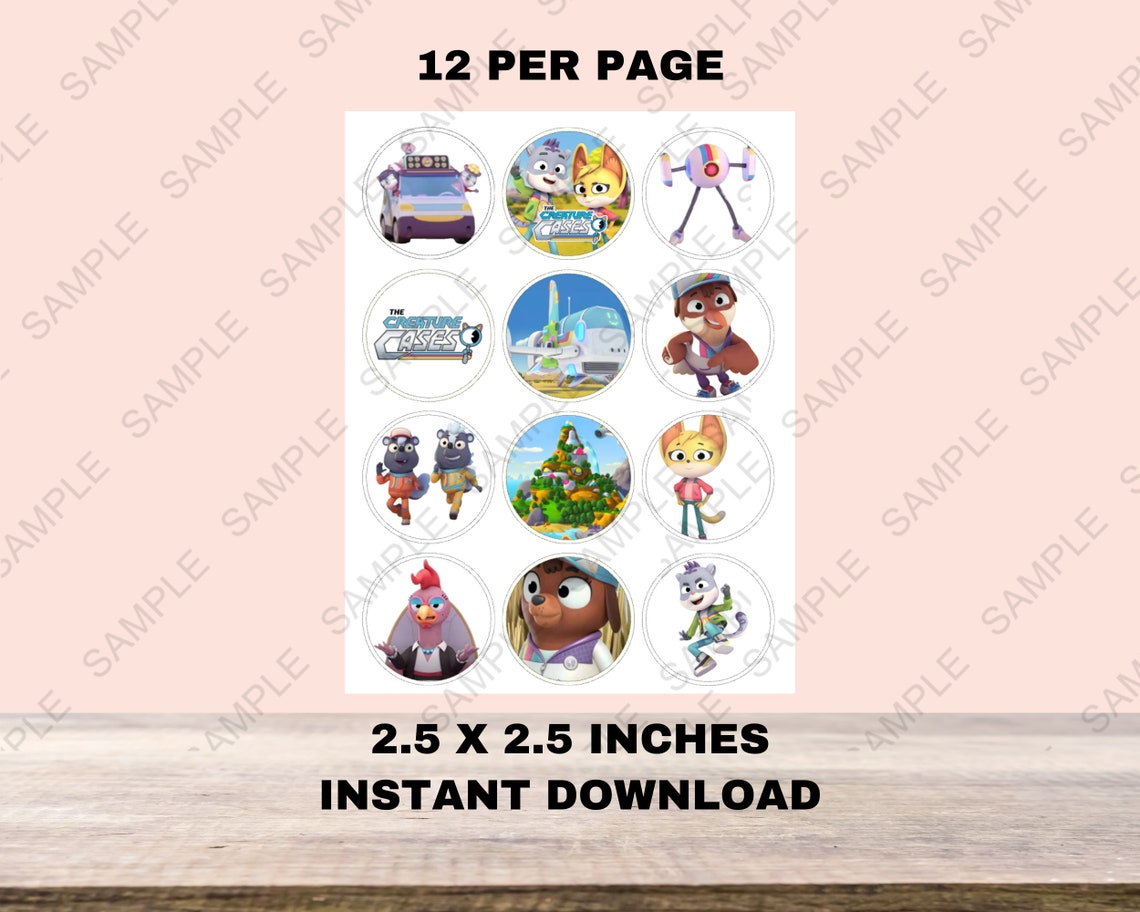 Creature Cases Birthday Party Cupcake Toppers | Animal Show Party Favor ...