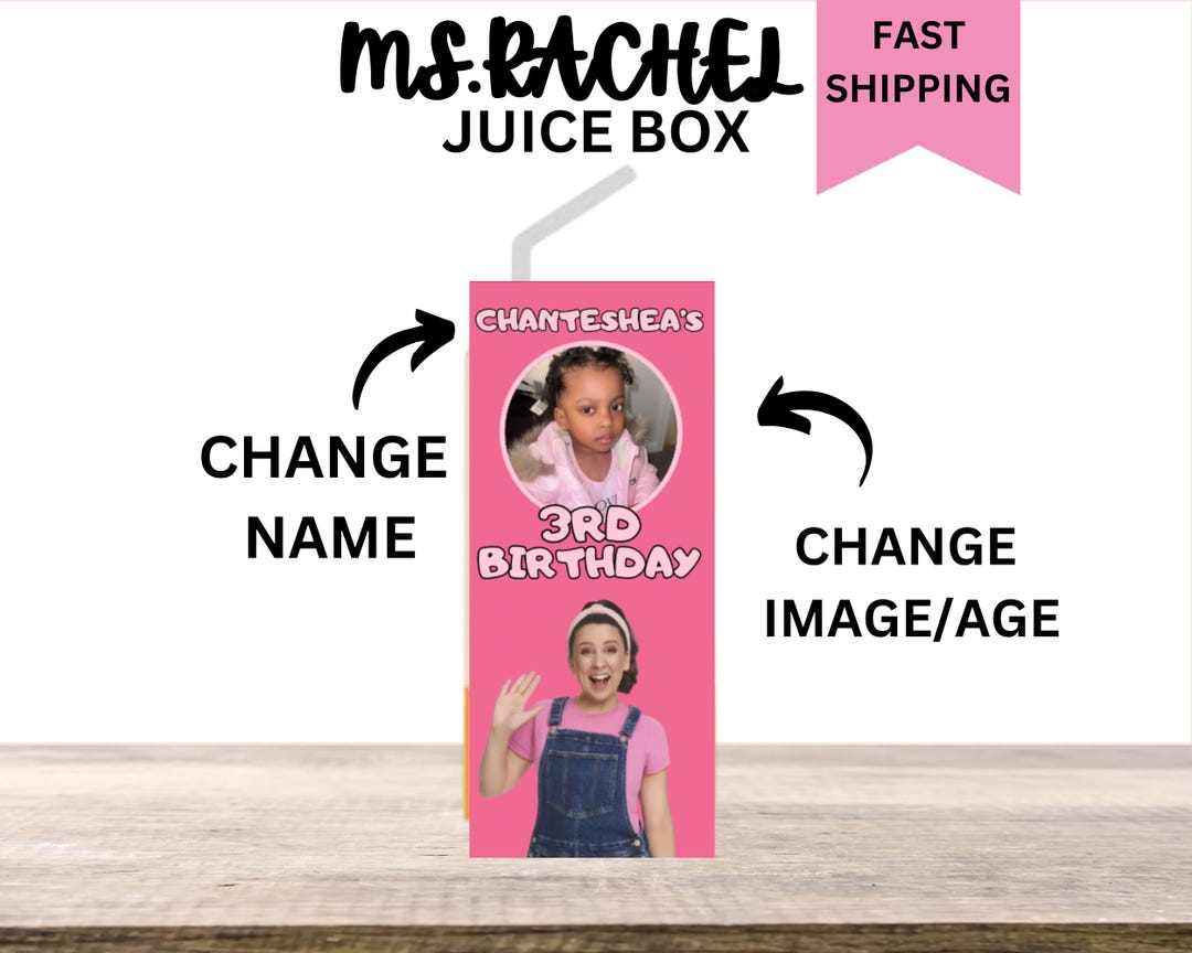Ms Rachel Birthday Party Juice Box | Song for Little Drink Boxes ...