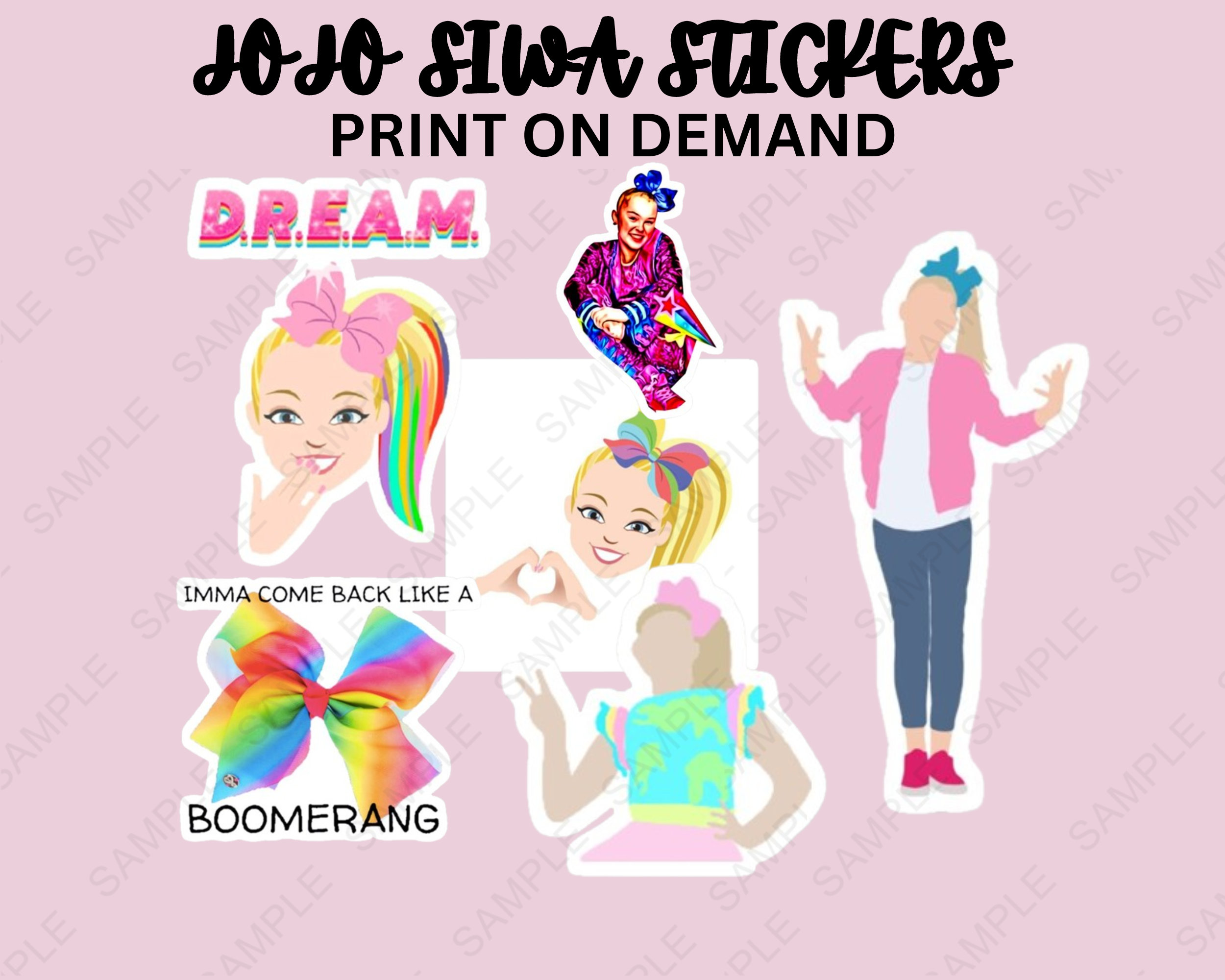 Jojo Siwa Stickers | Kid Singer Print on Demand | Dance Moms Party ...