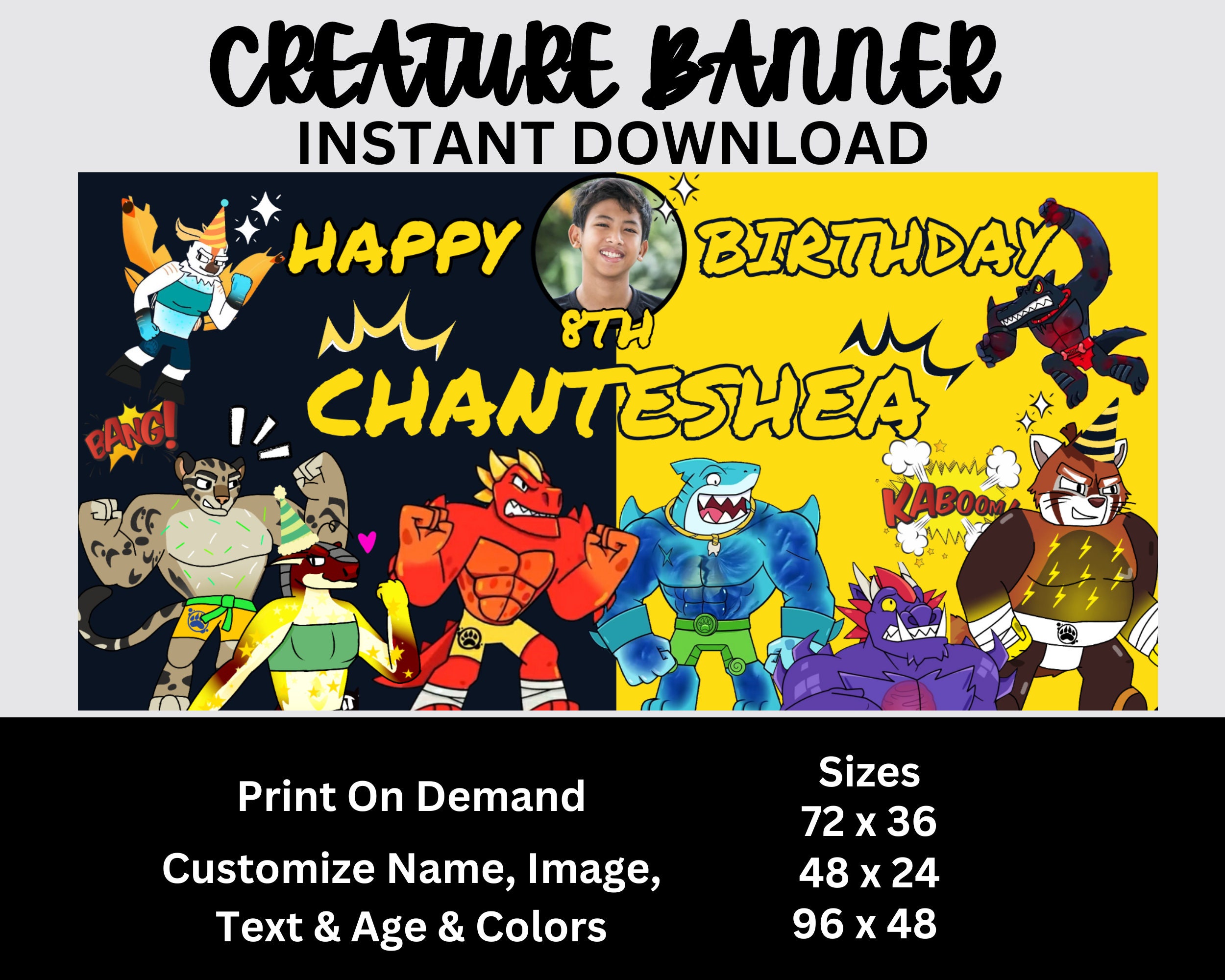 Goo Jit Zu Birthday Party Banner | Printable the Heroes of Goo Jit Zu ...