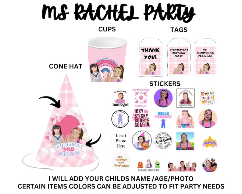 Ms Rachel Birthday Party Bundle | Miss Rachel Party Pack | Rachel Party ...