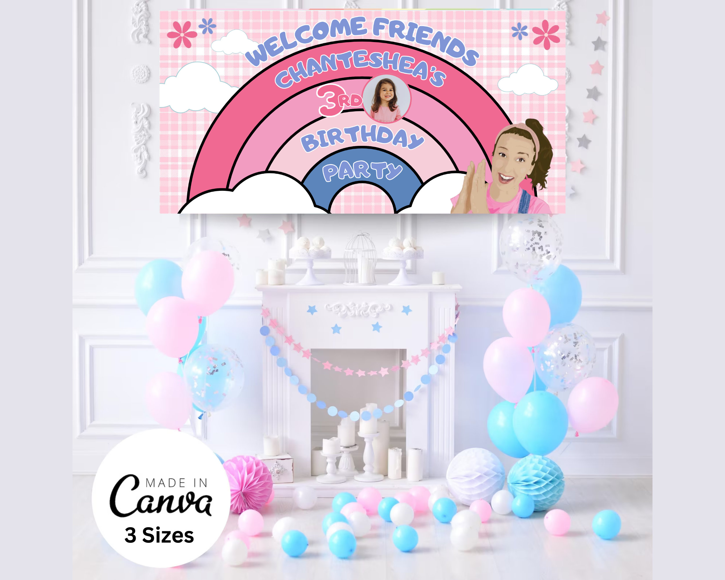 Ms Rachel Birthday Party Banner Ms Rachel Backdrop Mrs Rachel Party ...