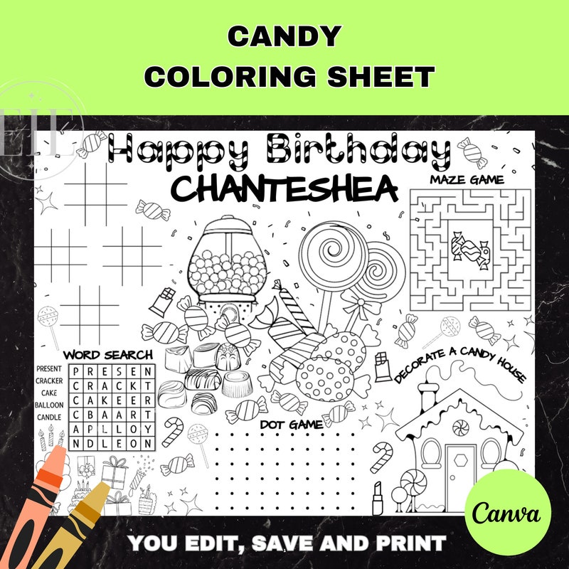 Candyland Game Printables - Etsy