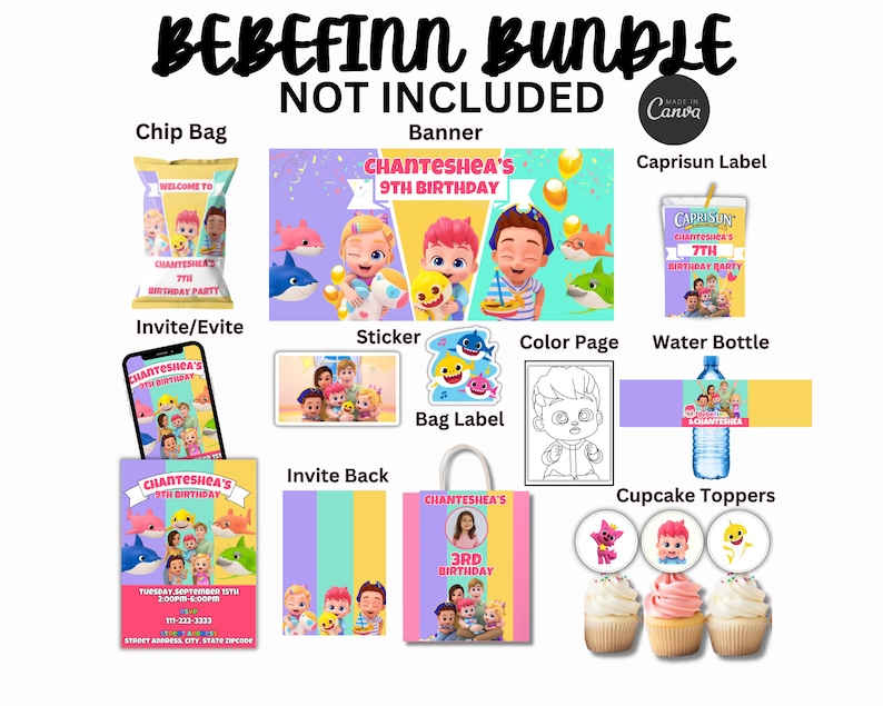 Bebefinn Coloring Birthday Party Placemat | Shark Activity Sheet | Kids ...