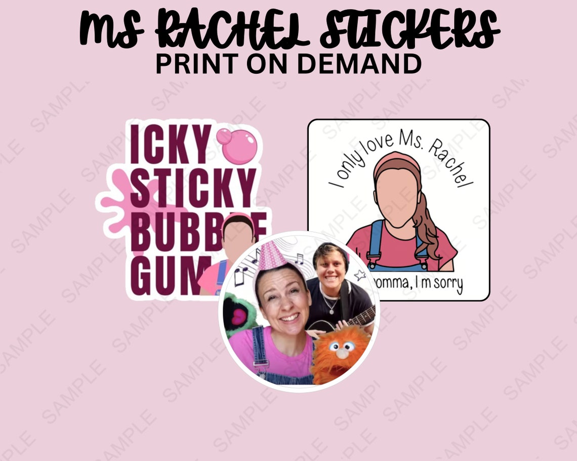 Ms Rachel Stickers Songs for Littles Print on Demand Miss Rachel Party ...