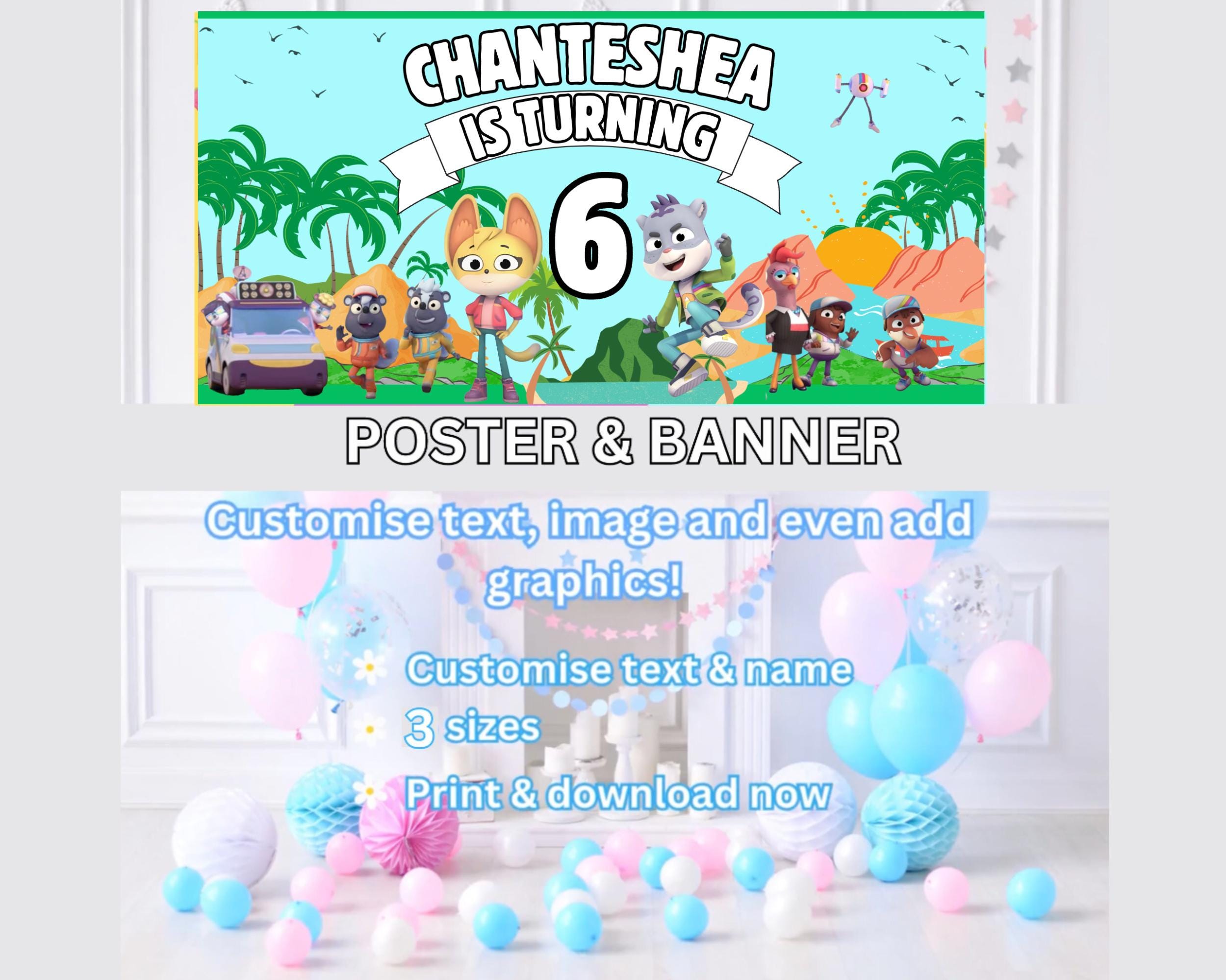 Creature Cases Birthday Party Banner | Agent Sam and Kit Corner ...
