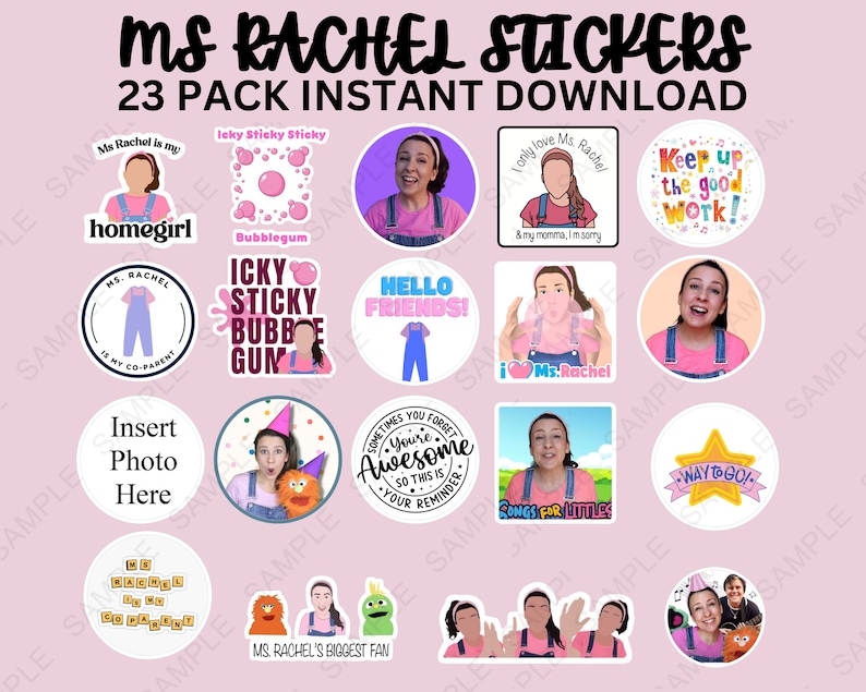 Ms Rachel Stickers | Songs for Littles Print on Demand | Miss Rachel ...