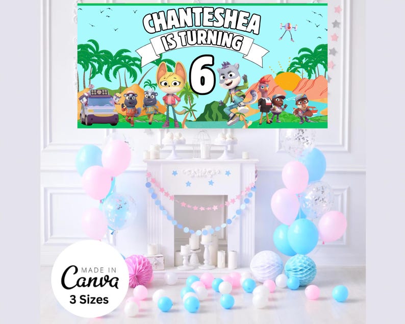 Creature Cases Birthday Party Banner | Agent Sam and Kit Corner ...