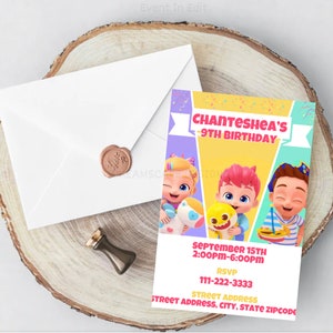 Bebefinn Birthday Party Invitation | Editable Shark Invite | Bebefinn ...