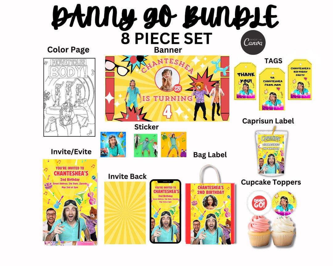 Danny Go Birthday Party Bundle | Danny Party Pack | Bearhead Party ...