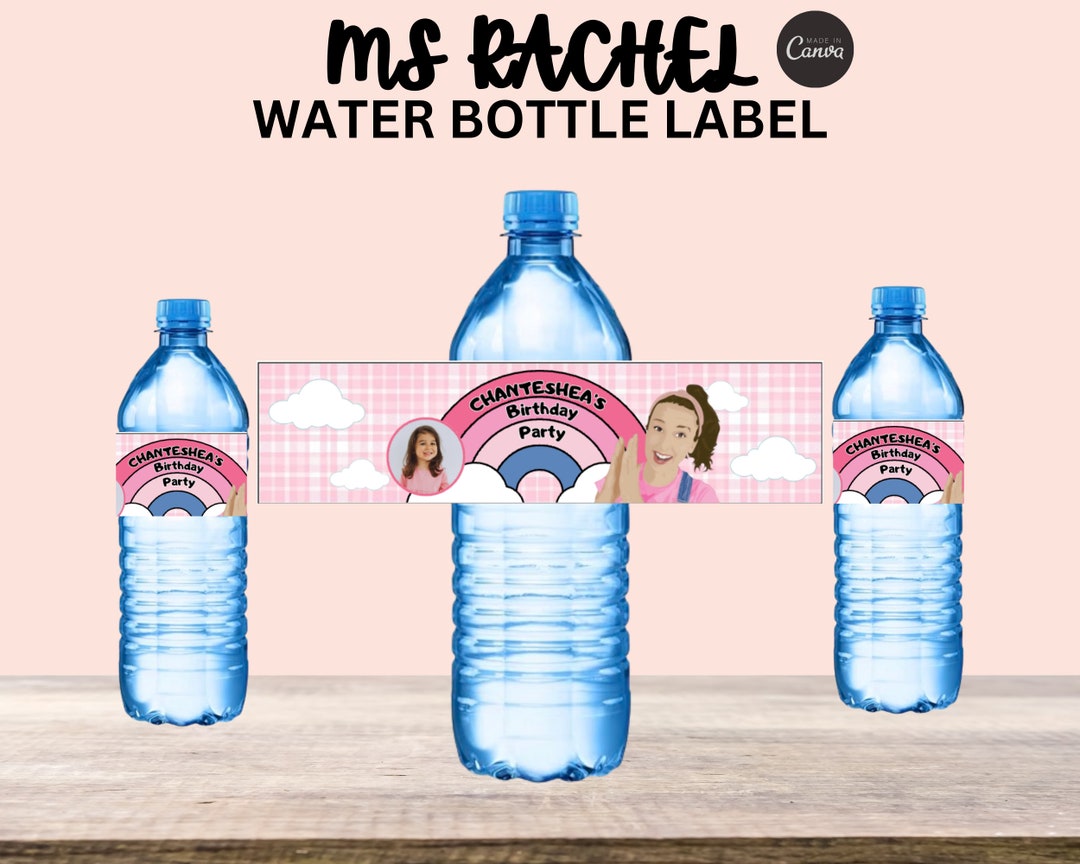 Ms Rachel Birthday Party Water Bottle Label | Songs for Little Drink ...