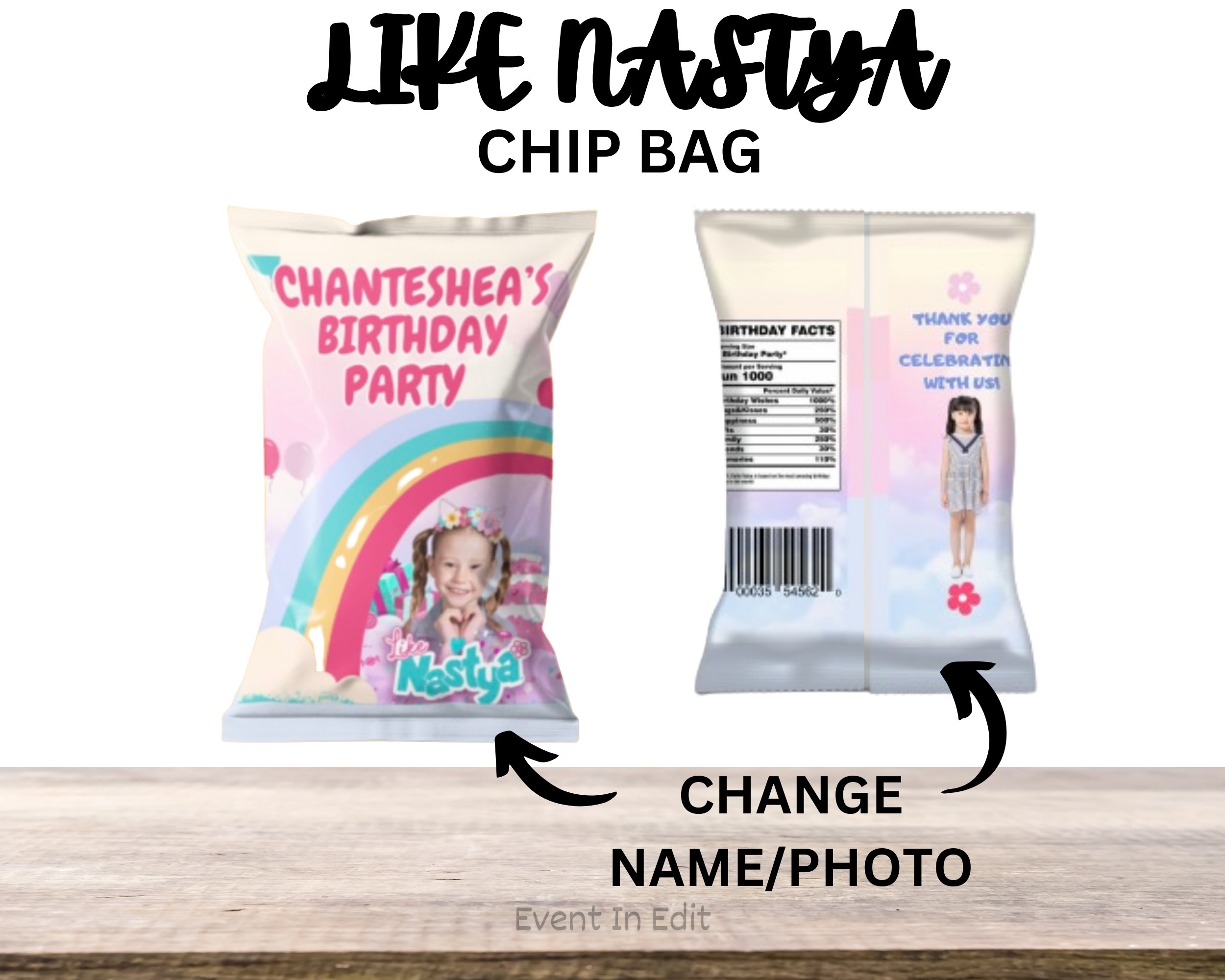 Like Nastya Birthday Party Bundle Nastya Party Pack Kid Youtuber Party ...