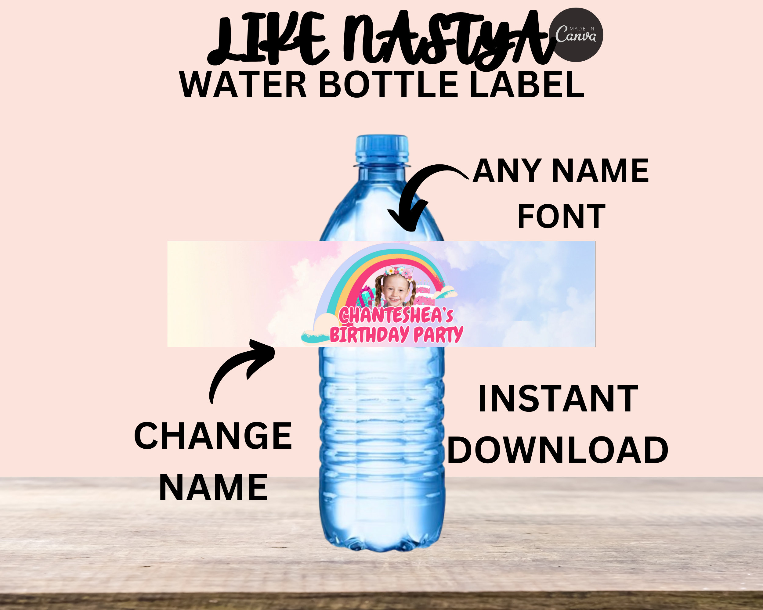 Like Nastya Birthday Party Bundle Nastya Party Pack Kid Youtuber Party ...