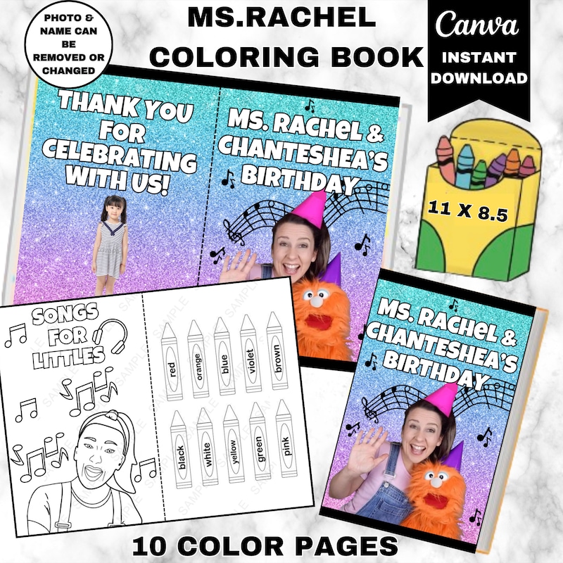 Ms Rachel Coloring Pages - Etsy