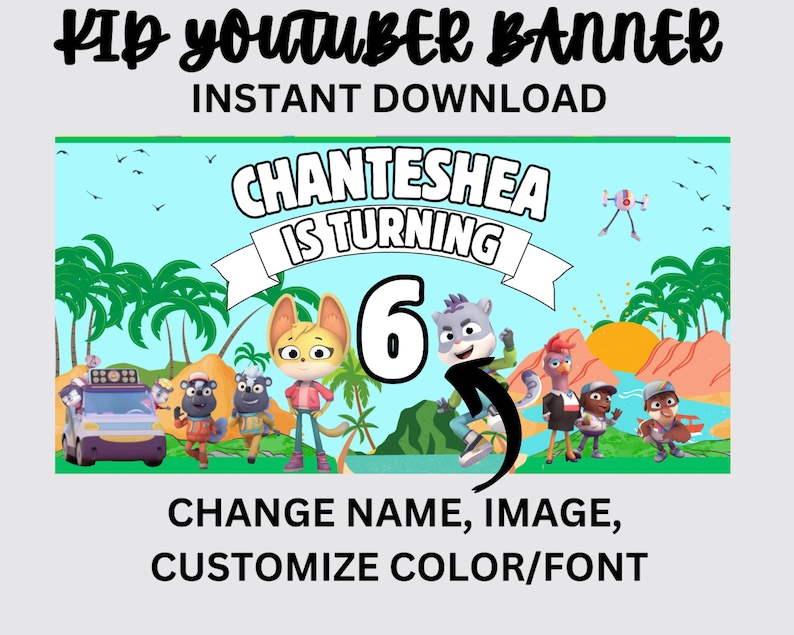 Creature Cases Birthday Party Banner | Agent Sam and Kit Corner ...
