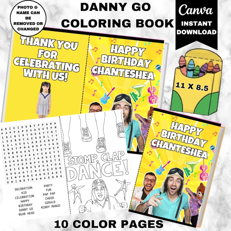 Danny Go Coloring - Etsy