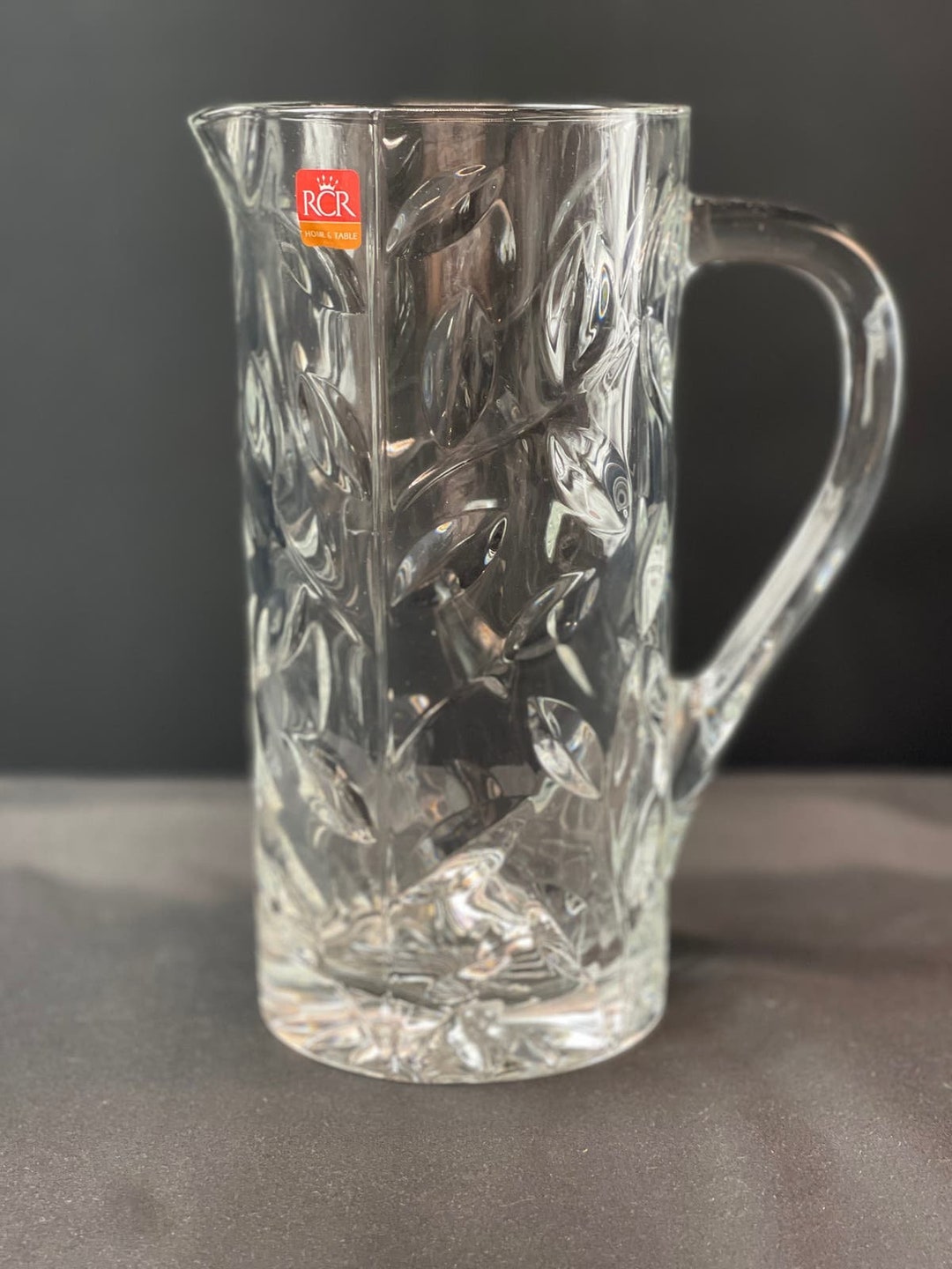 Vintage RCR Italian tuscan Lead Crystal Pitcher, 50 Oz Elegant ...