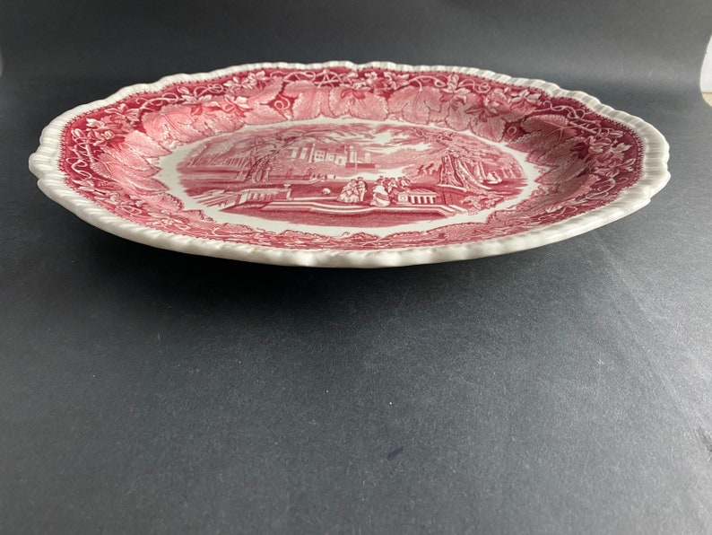 Masons Vista Pink Red Large 15 Platter Tray English Ironstone Gadroon ...