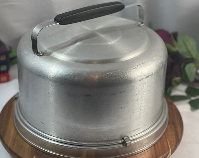 Vintage Tin Cake Carrier Classic Metal Cake Holder With Handle Retro ...