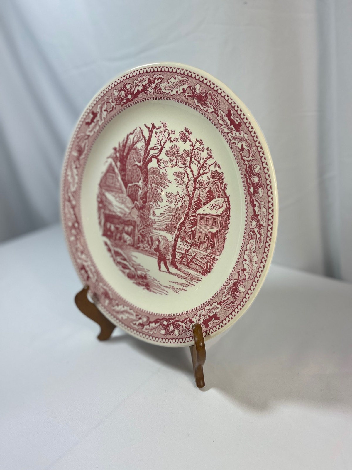 Vintage Royal China Memory Lane 12 Platter Red and White - Etsy