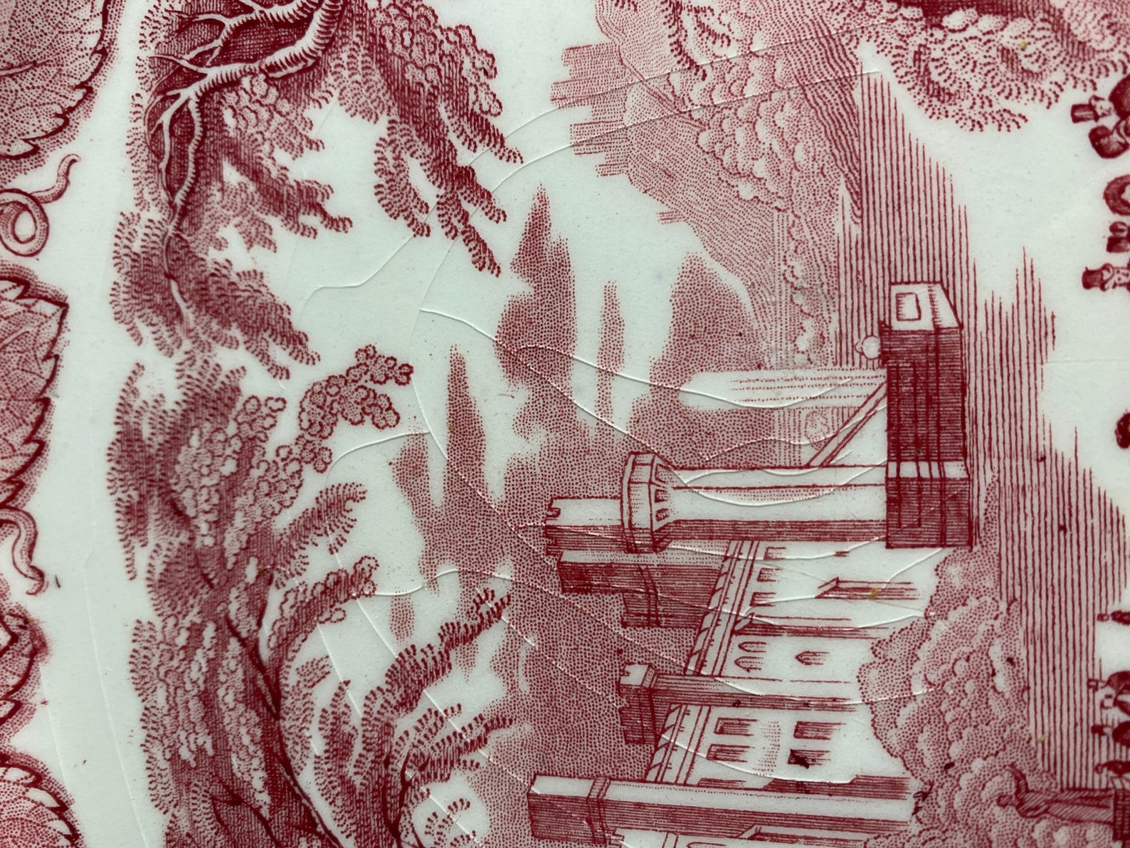 Masons Vista Pink Red Large 15 Platter Tray English Ironstone Gadroon ...