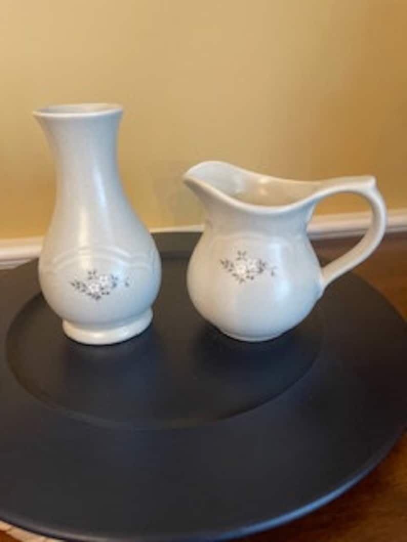 Pfaltzgraff Stoneware Heirloom Pattern Vase and Pitcher - Etsy