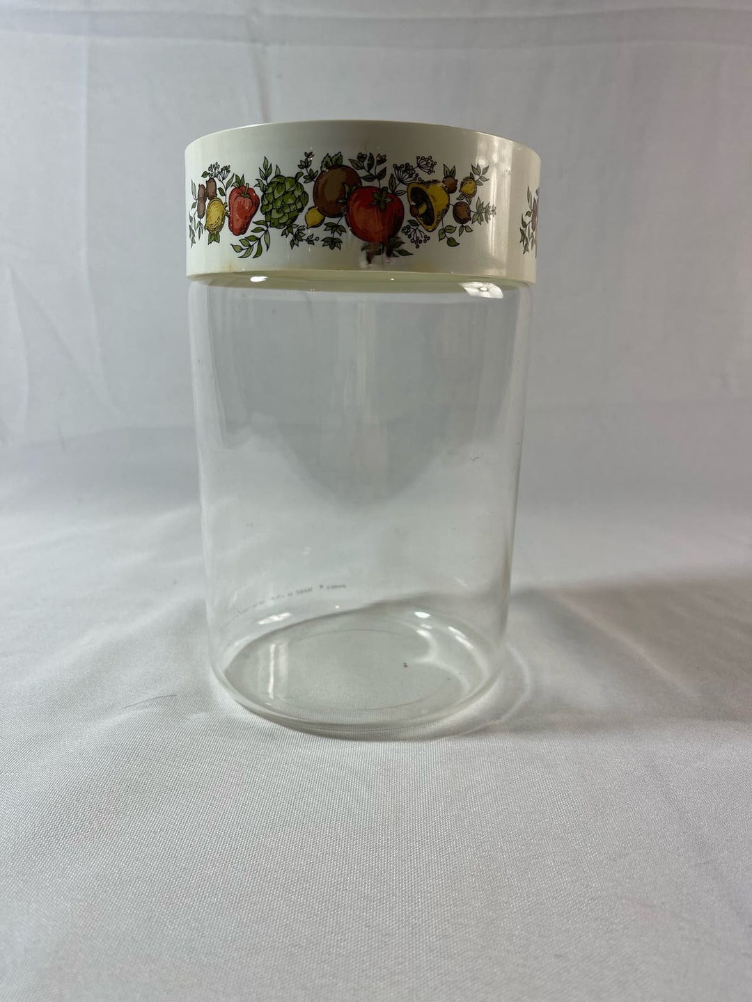 Vintage Spice of Life Pyrex Glass Canister With Plastic Lid Retro ...