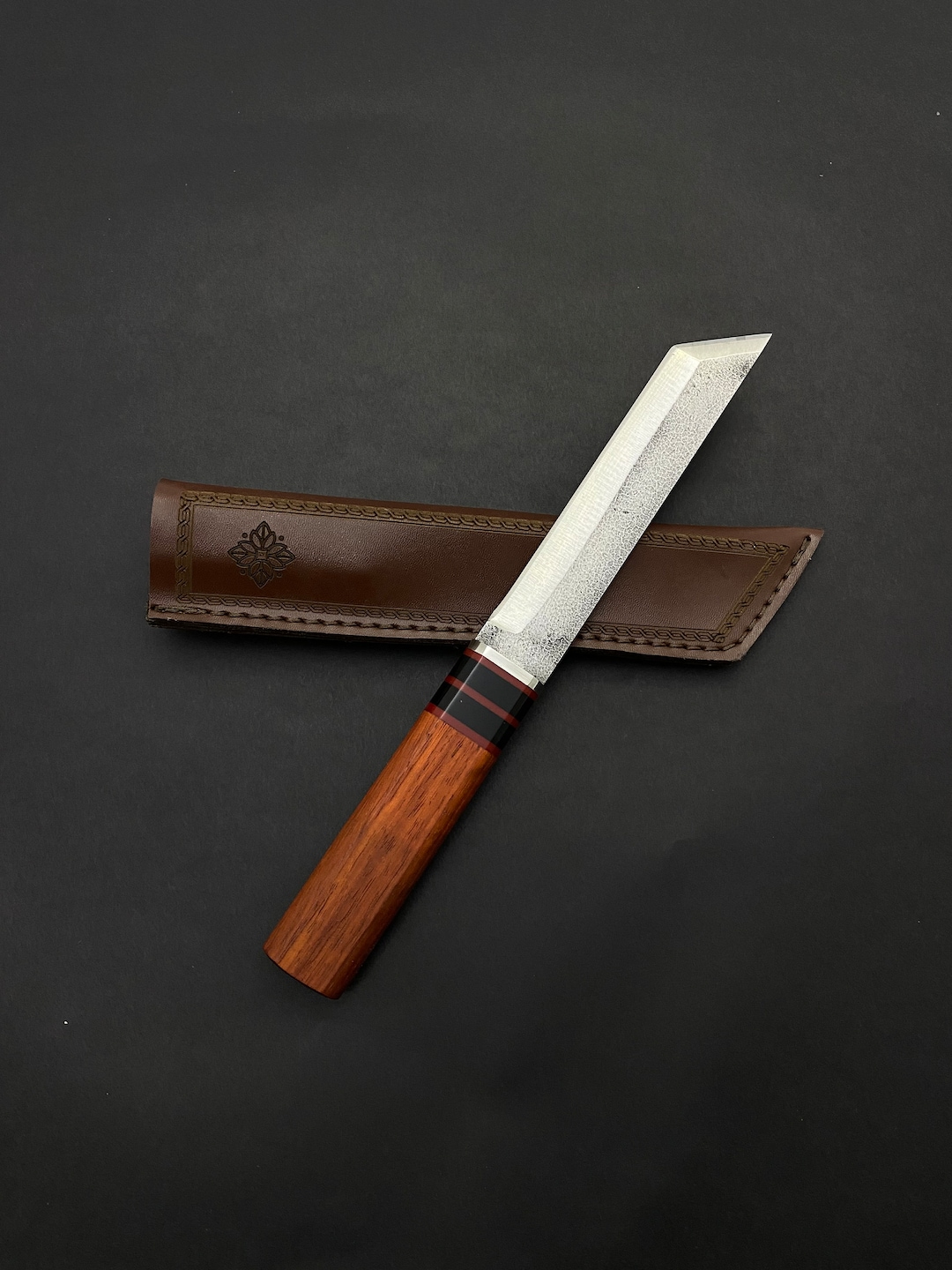 Handmade Japanese Tanto Knife - Forged Steel Tanto Knife With Sheath - Custom Knife - Tanto ...