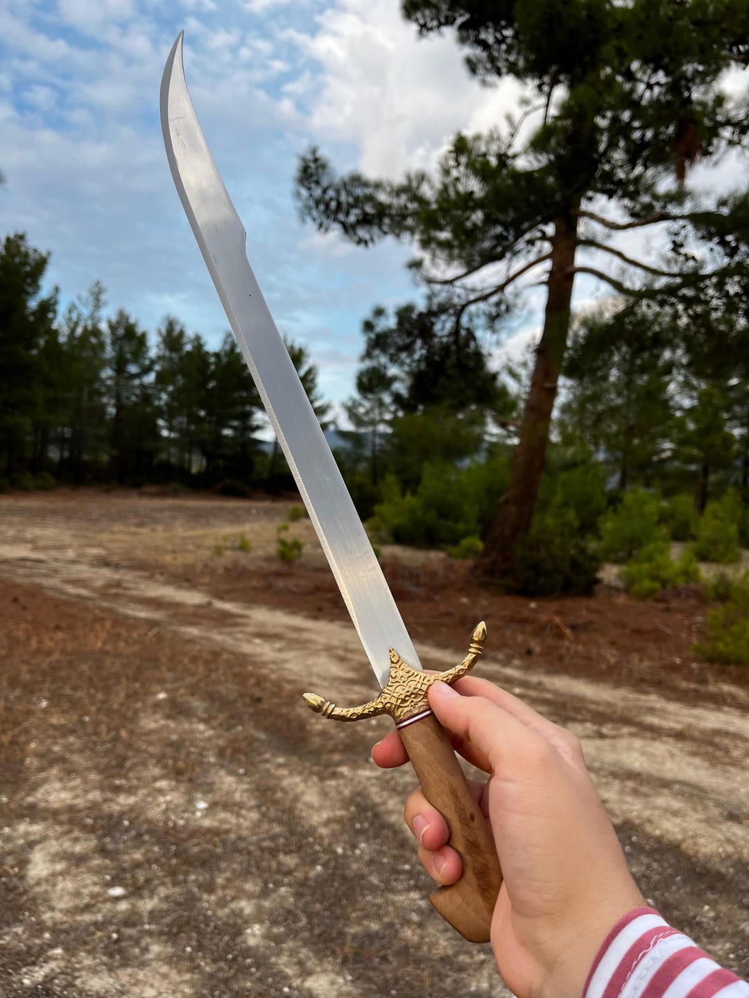 Engraved Islamic Sword With Wooden Box: 20'' Decorative Groomsman Gift ...