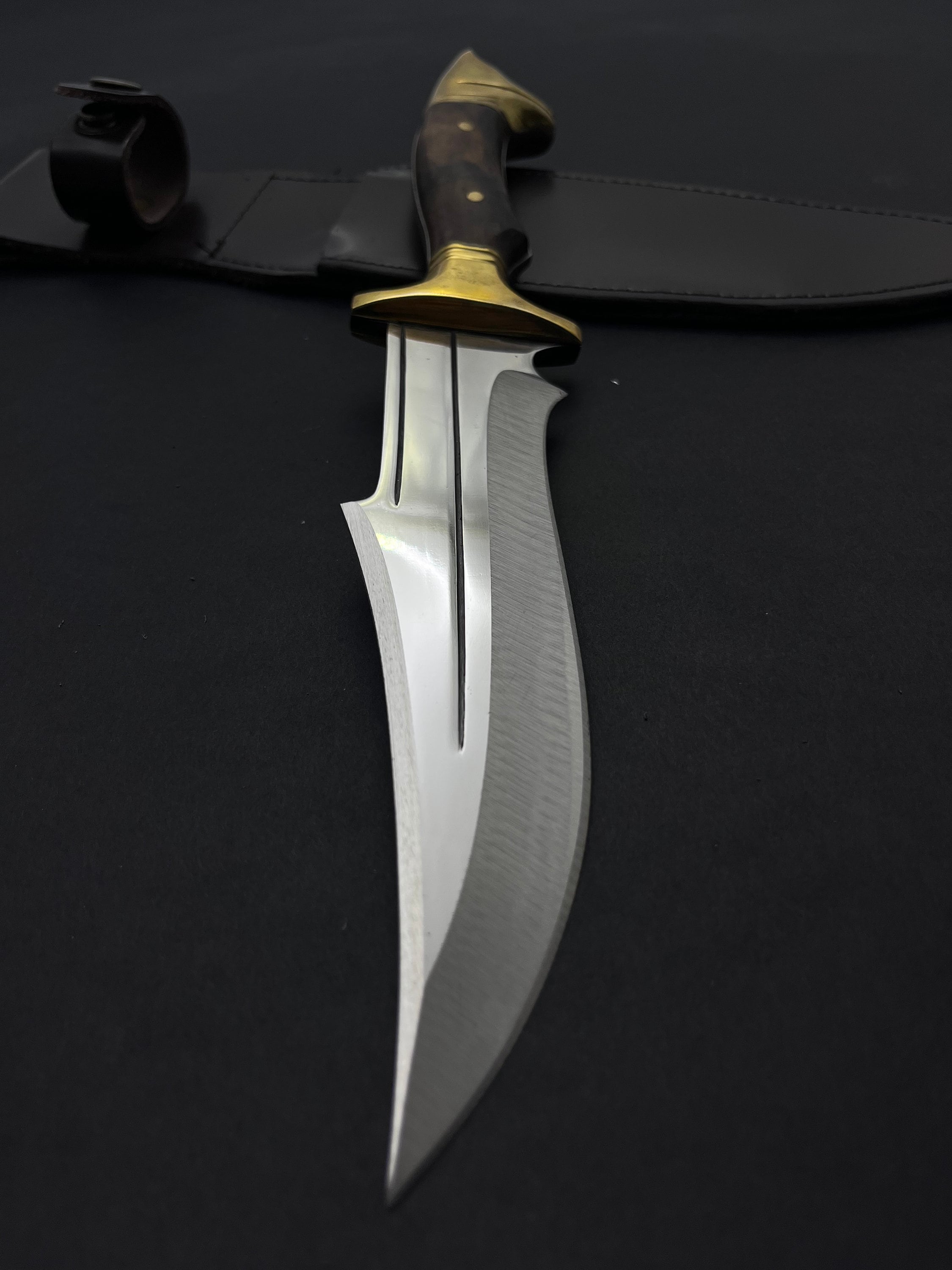 Handmade Wolf Head Hunting Knife Black Personalized Knife Engraved ...