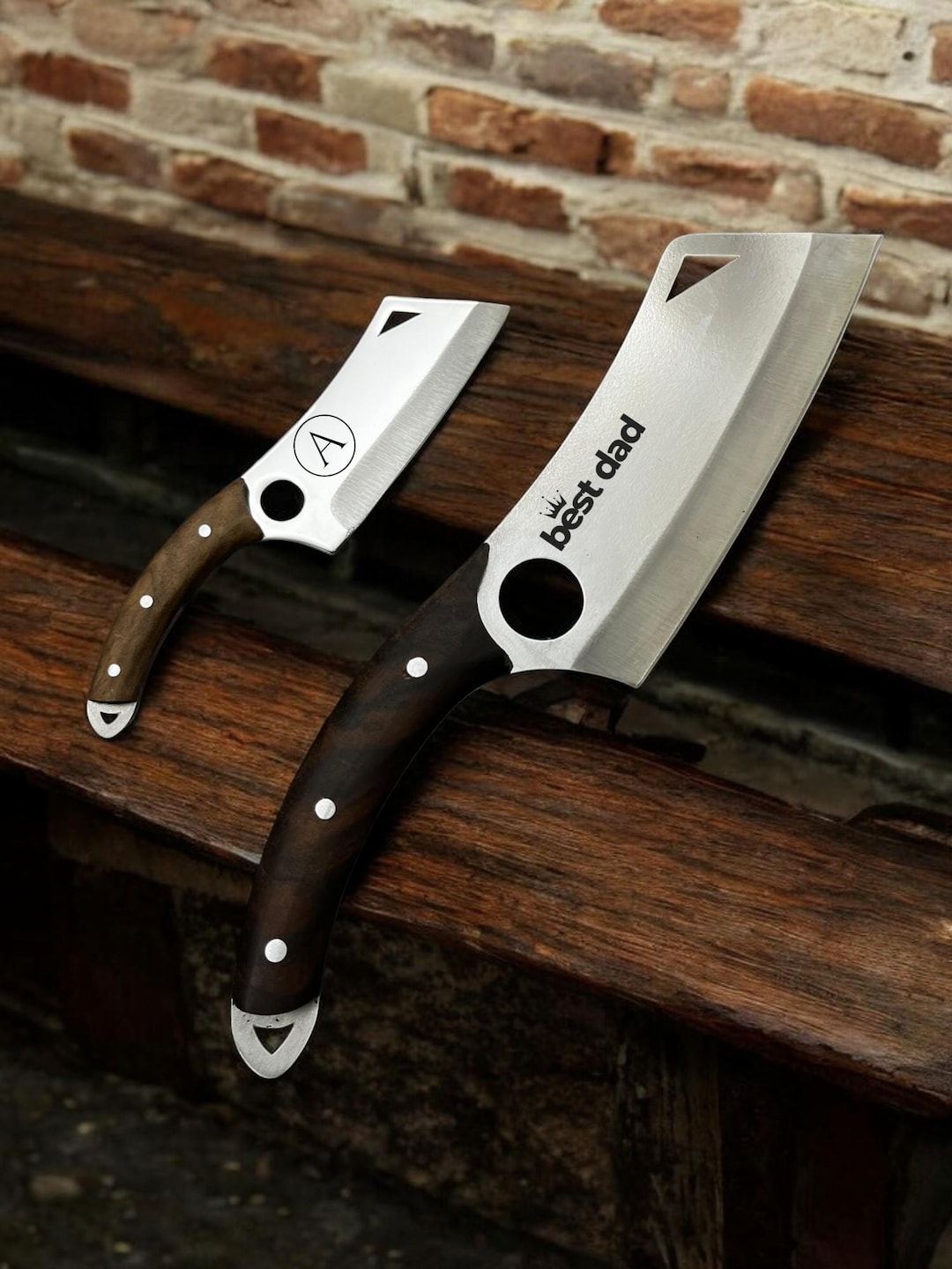 2 Pcs Custom Engraved Knife Set Handmade Knive Set Groomsmen Gift Gift ...