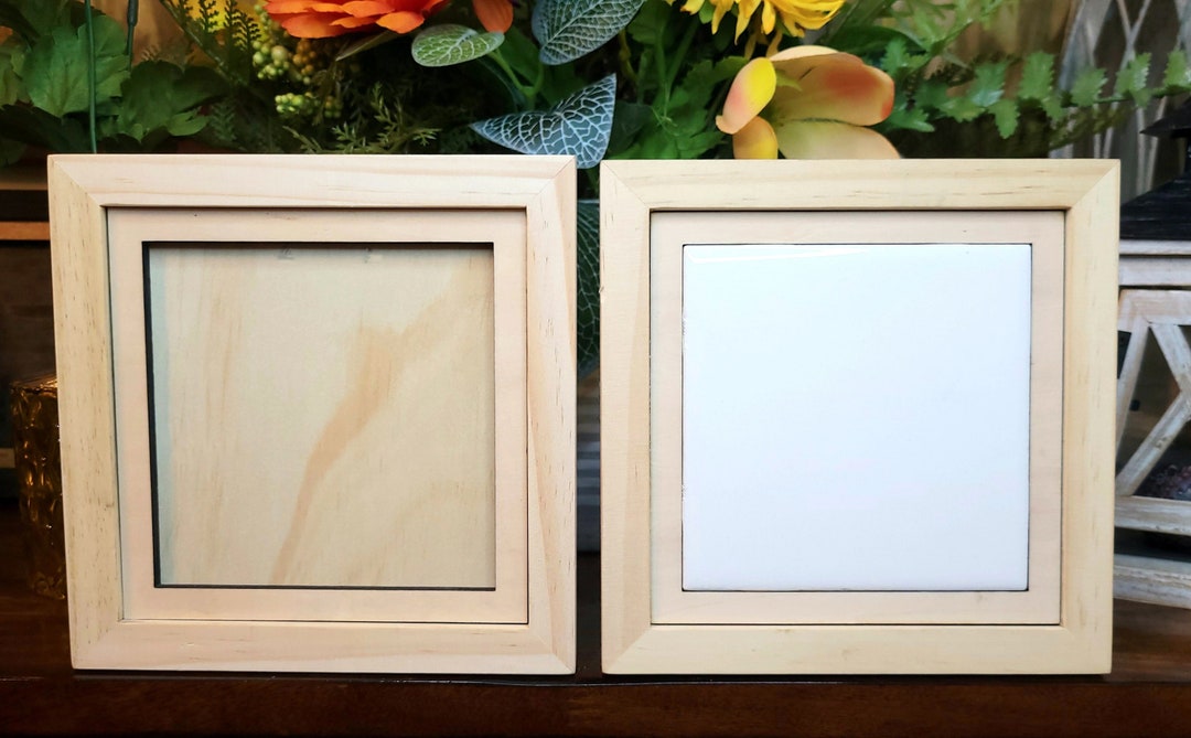 Robust Wooden Ceramic Tile Frame Customizable for Tile Art Real Wood ...