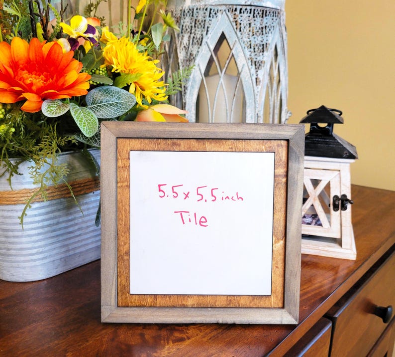 Rustic Wood Frame for 6x6 Ceramic Tile – Tile Art Display, Tile Art ...