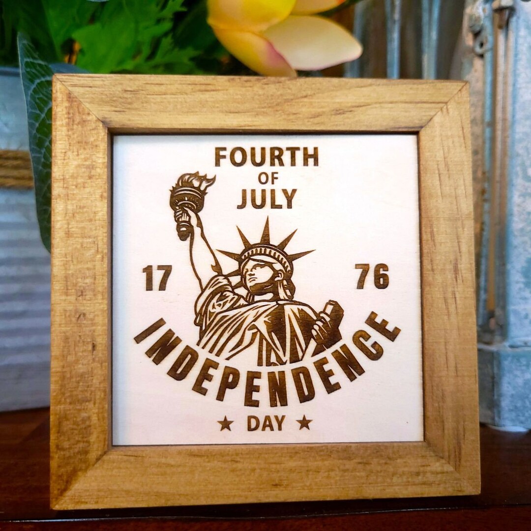 Patriotic Decor - 1776 Wooden Frame Home or Office Decor Patriotic ...