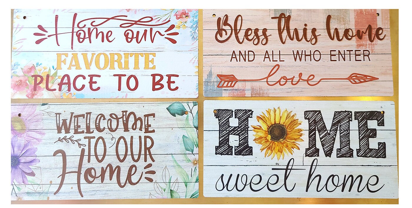 Wooden Home Sign, Hanging Wall Art Home Decor, Unique Designs: Home ...