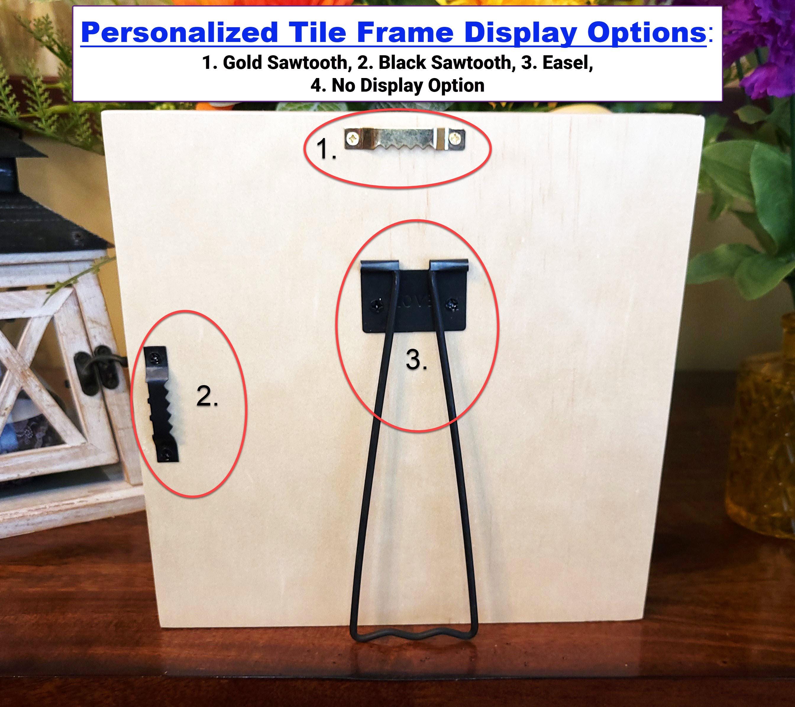 Handmade Wood Frame for 6-inch Ceramic Tile Art - Customizable Display ...