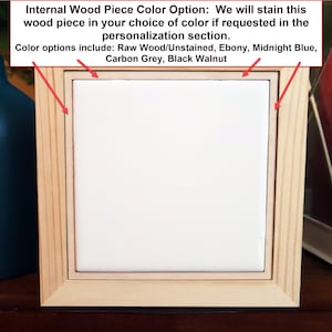 Ceramic Tile Wood Frame: Custom 8-inch X 8-inch Real Wood Frame for ...