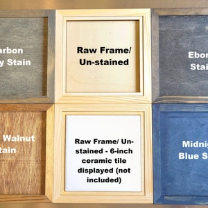 Ceramic Tile Wood Frame: Custom 8-inch X 8-inch Real Wood Frame for ...