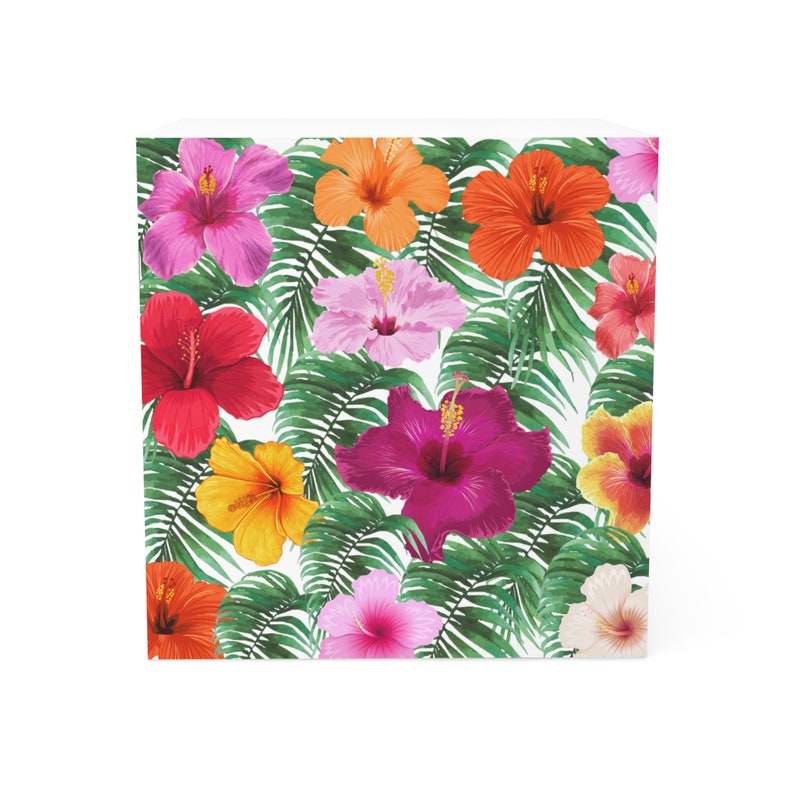 Tropical Flower Sticky Note Pad: Hibiscus Stationary - Etsy