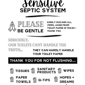 Sensitive Septic Signs 8x10 - Etsy