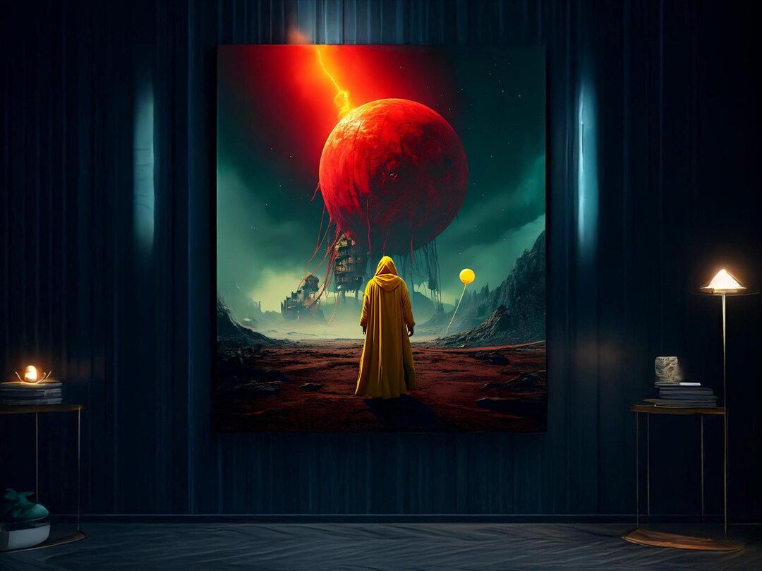 Watcher of the Red Planet Cosmic Fantasy Poster - Etsy