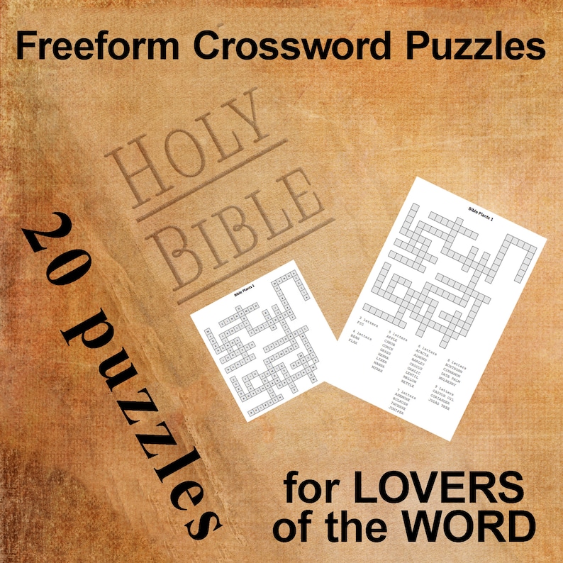20 Crossword Puzzles free Form Aka Kriss Kross or Criss Cross, Vol 1 ...