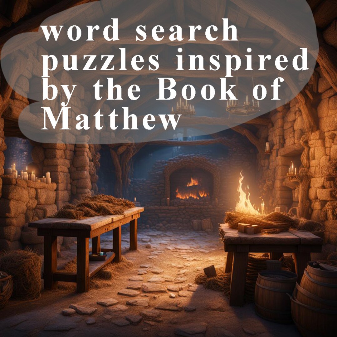 25 Word Search Puzzles From Matthew. All the Words in This Wordsearch ...
