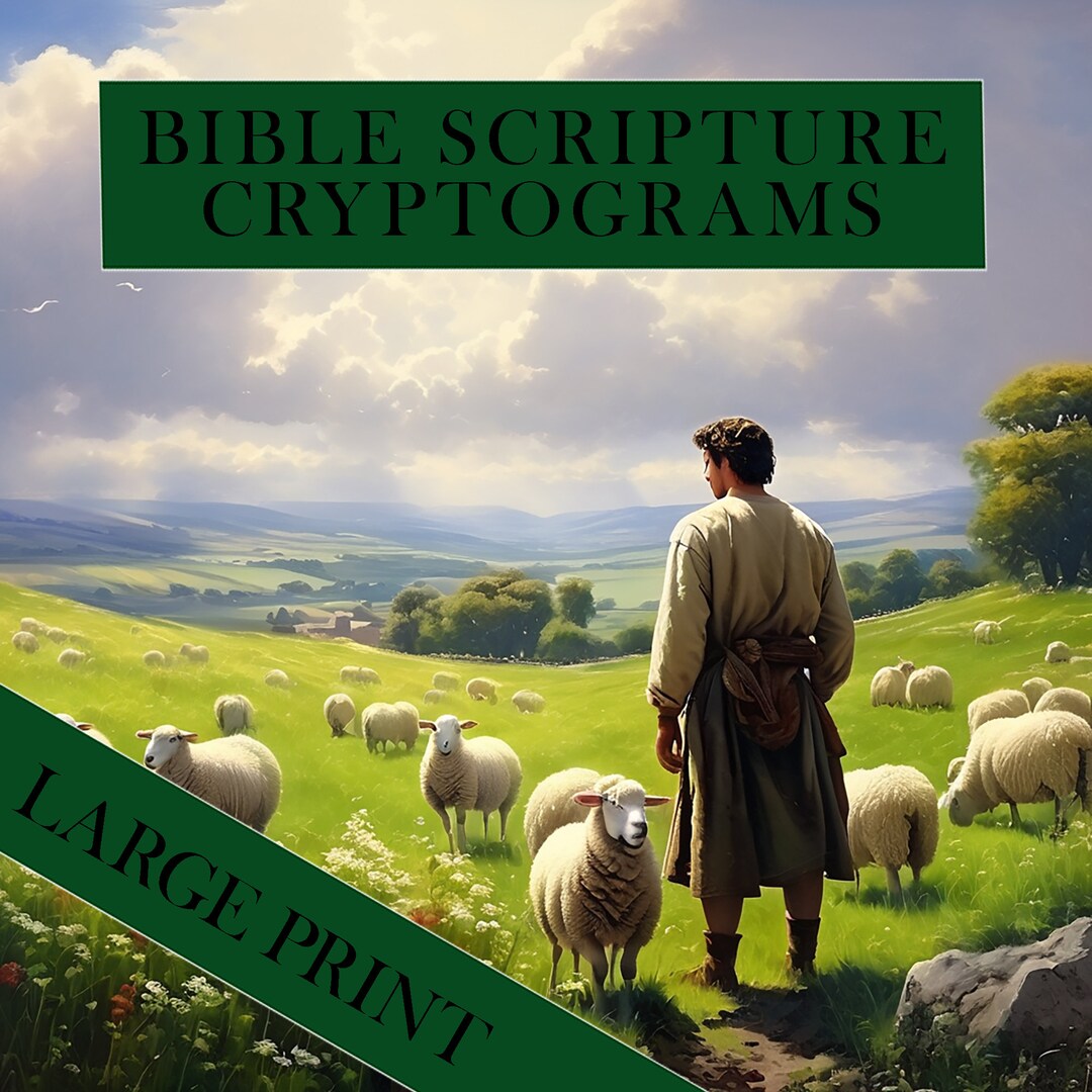 50 Bible Scripture Cryptograms Volume 1 (large Print Version, Based on ...