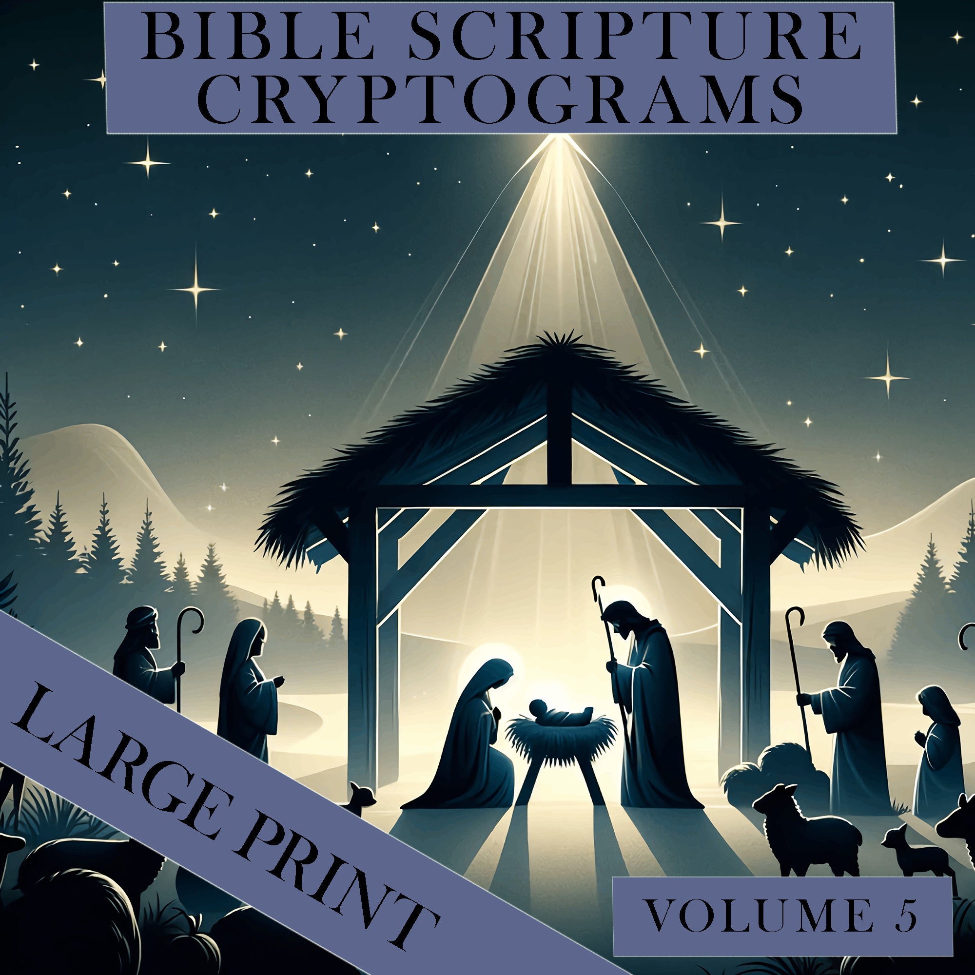 50 Bible Scripture Cryptograms Volume 5 (large Print Version, Based on ...