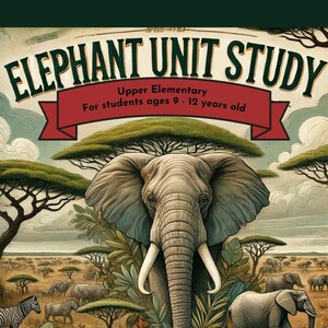 Elephant Animal Unit Study Elementary Ages 9 -12 - Etsy
